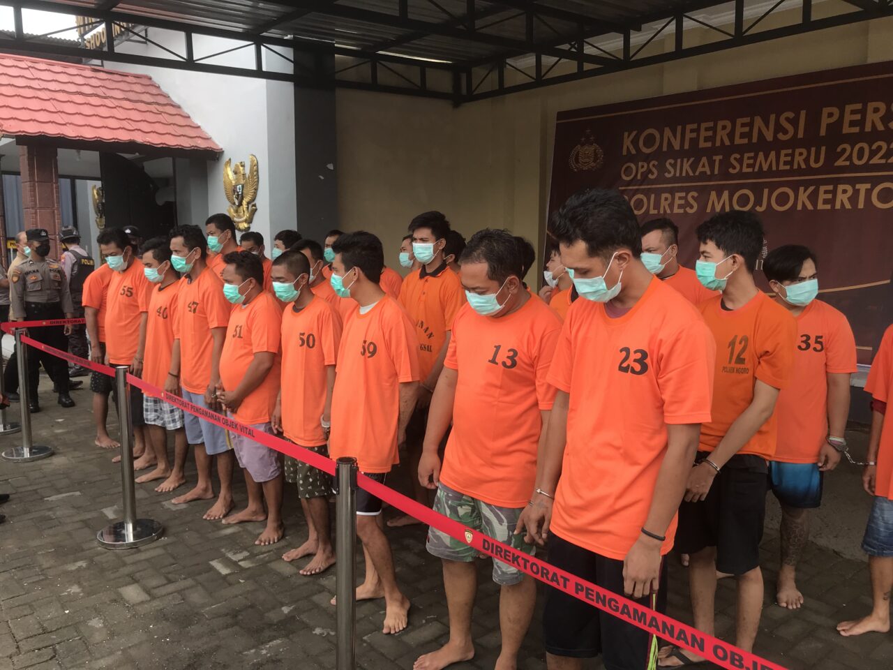 Polres Mojokerto Sikat 30 Bandit Satu Pelaku Simpan Senpi Rakitan